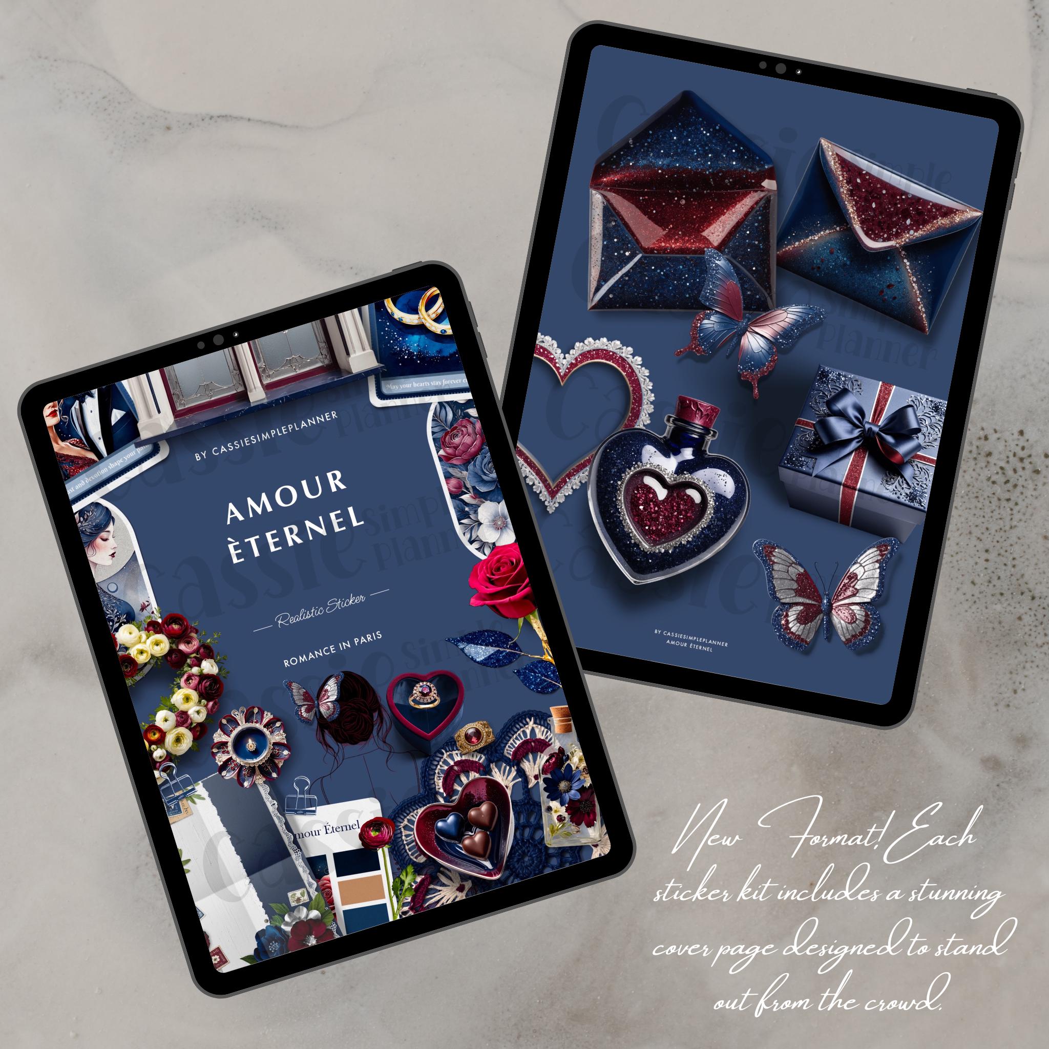 Realistic Digital Sticker | Amour Éternel Kit - Etsy
