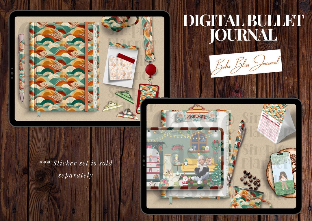 Digital Bullet Journal | Boho Bliss Journal - Etsy