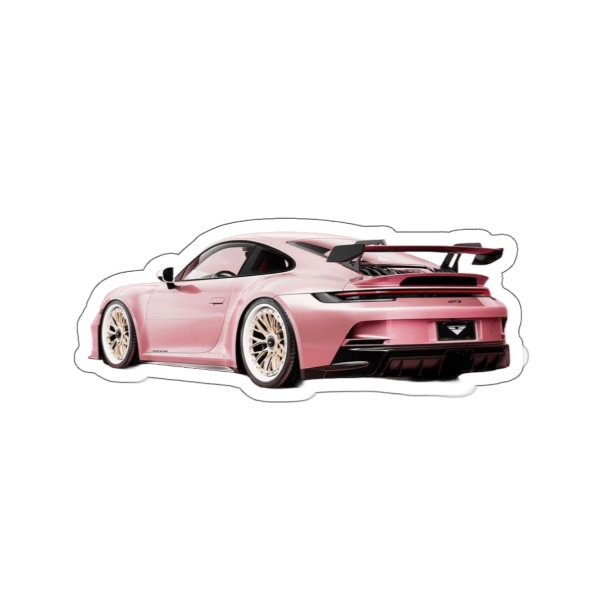 Porsche 911 GT3RS Light Pink Vinyl Sticker - Etsy