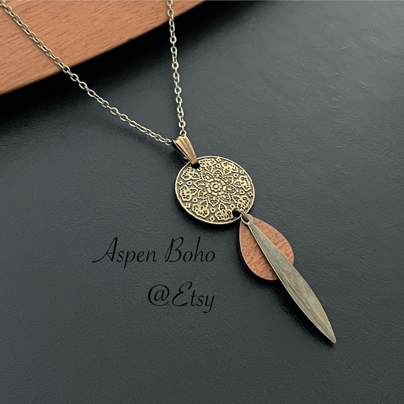 Boho Gold Drop Necklaces - Etsy UK