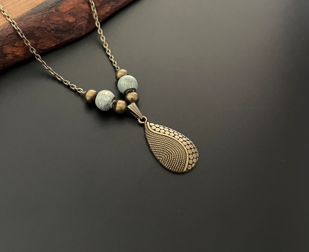 Boho Long Necklace, Women's Long Necklaces, Antique Bronze Necklaces ...
