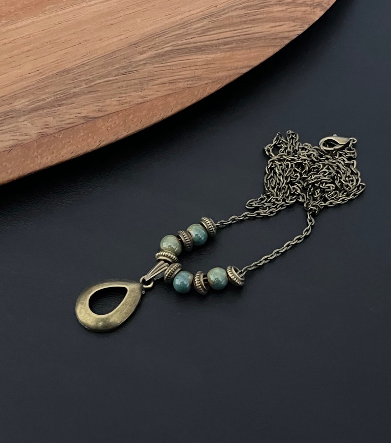 Boho Long Necklace, Women's Long Necklaces, Antique Bronze Necklaces ...