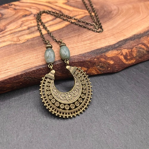 Boho Necklaces for Women Bronze Large Necklaces Bohemian - Etsy