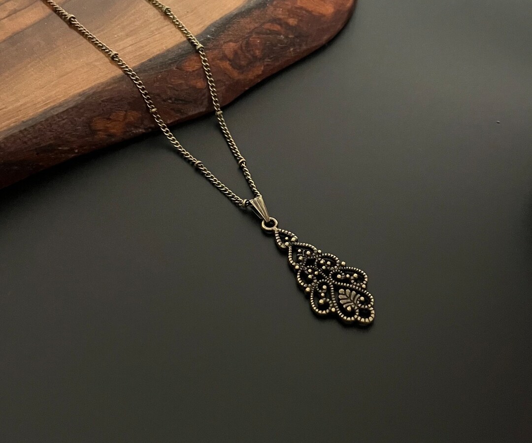 Boho Necklaces Long Necklaces for Women Antique Gold - Etsy