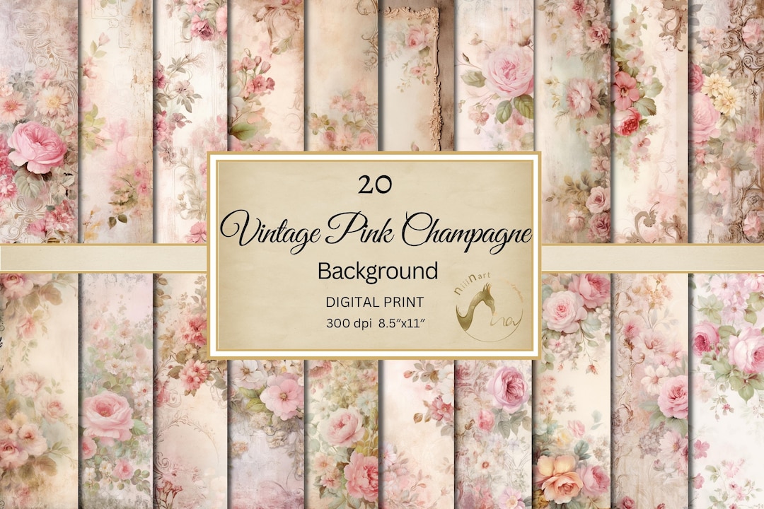 Champagne Digital Paper, Champagne Scrapbook Paper, Color Champagne ...