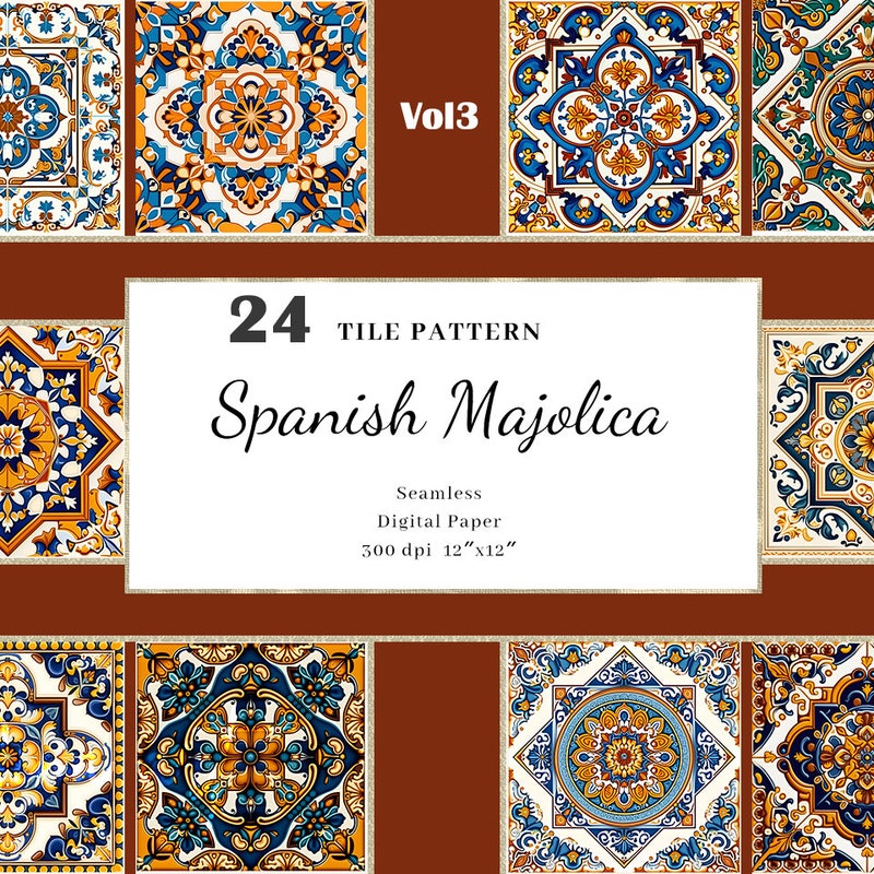 Spanish Tile Stencil - Etsy