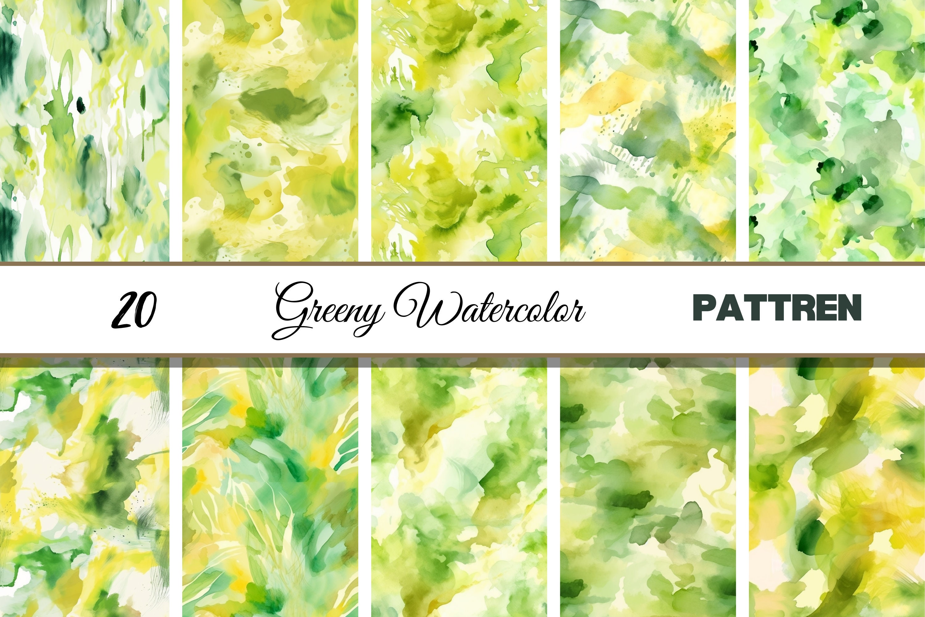 Abstract Green Seamless Digital Paper Nature Color Spring - Etsy