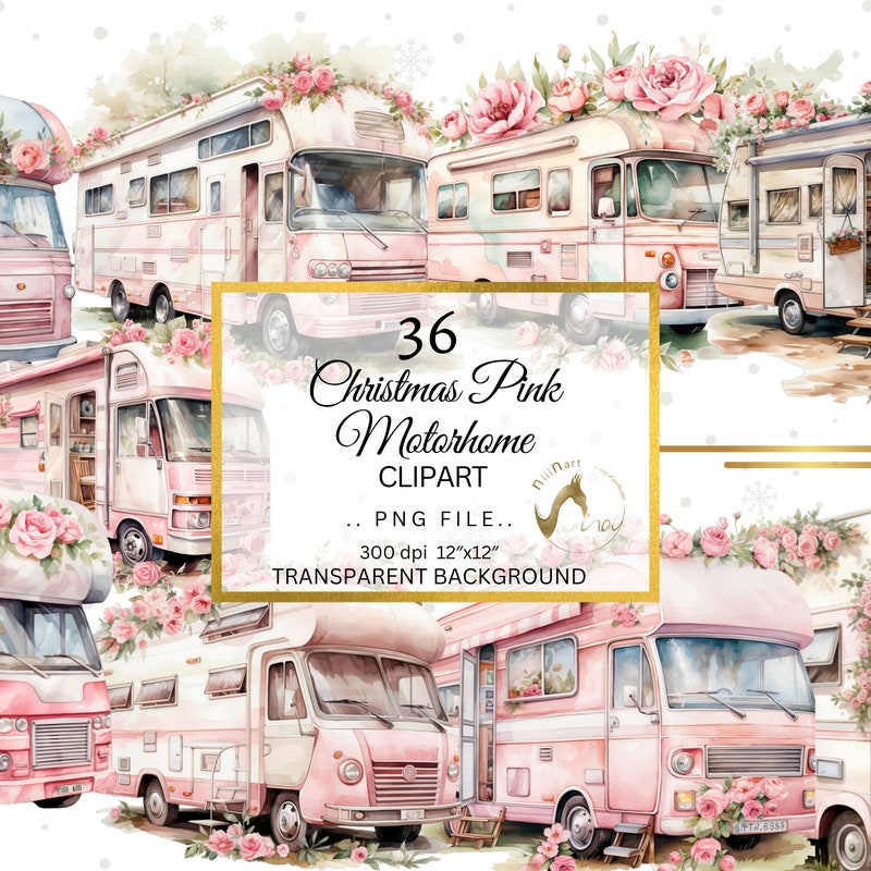 Retro Camper Clipart - Etsy