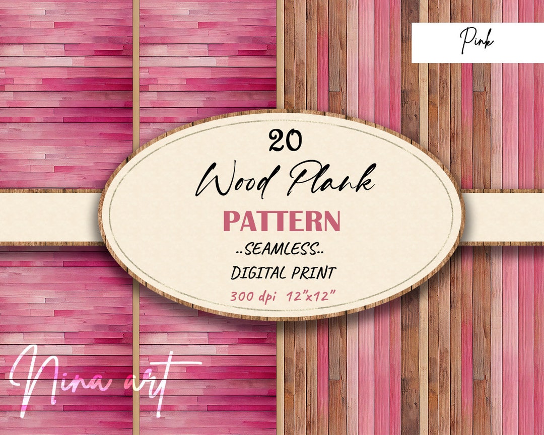 Pink Wood Digital Paper, Rustic Wood Texture, Wooden Planks Backgrounds ...