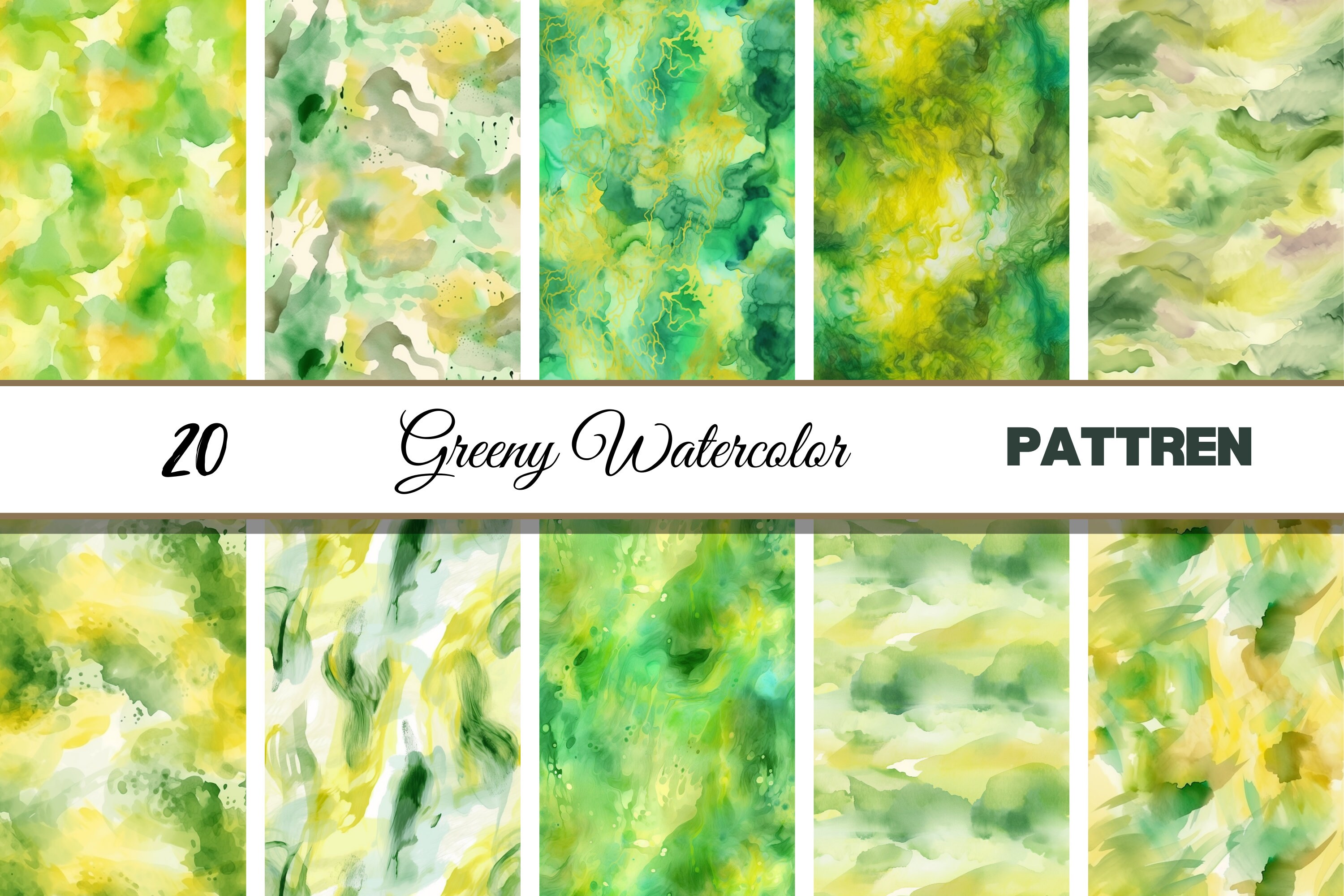Abstract Green Seamless Digital Paper Nature Color Spring - Etsy