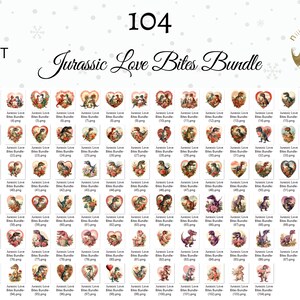 Jurrasic Love Bites Clipart, Dinosaur Clipart, Dino Stickers, PNG ...