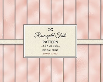 Rose Gold Foil Digital Paper, Seamless Textures (JPG) - Etsy