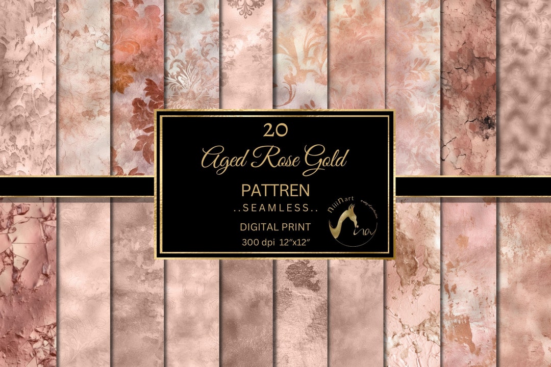 Aged Rose Gold Digital Paper Antique Rose Gold Digital - Etsy