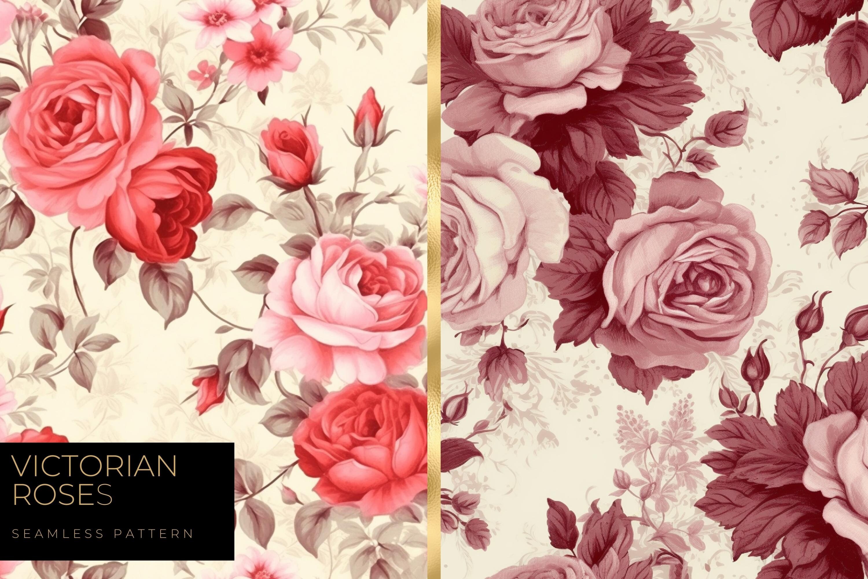 Rose Digital Paper Victorian Rose Scrapbooking Paper Red - Etsy