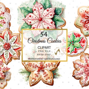 Christmas Cookies Clipart, Clip Art Set of Gingerbread, Christmas ...