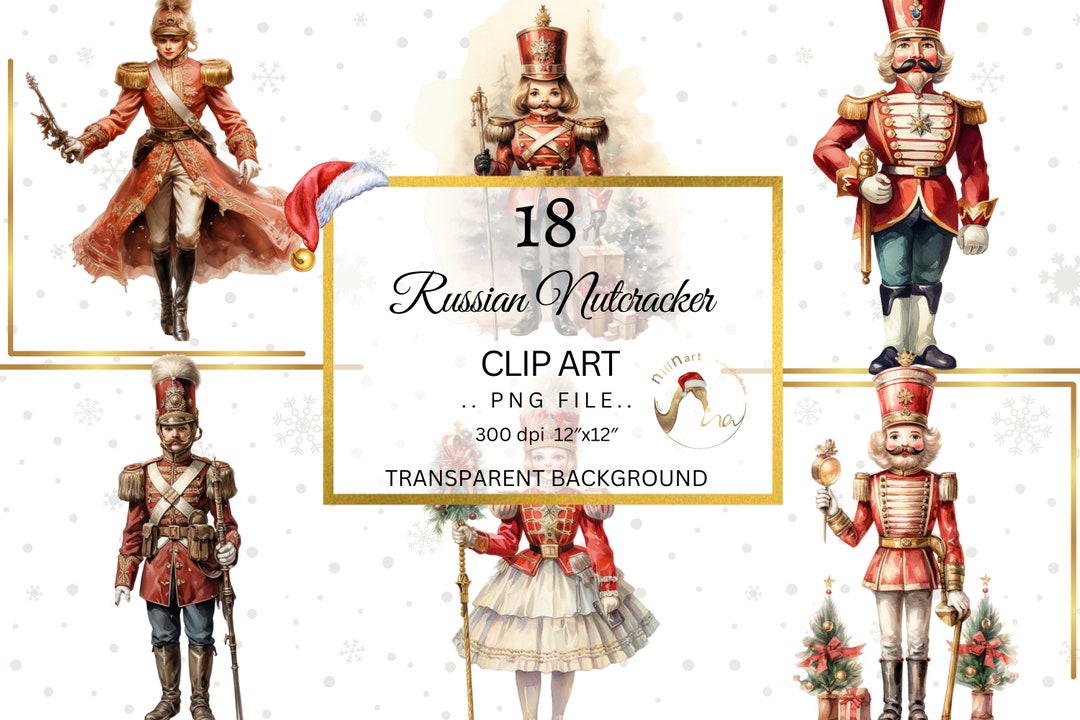 Watercolor Nutcracker Clipart Watercolor Christmas Nutcracker - Etsy