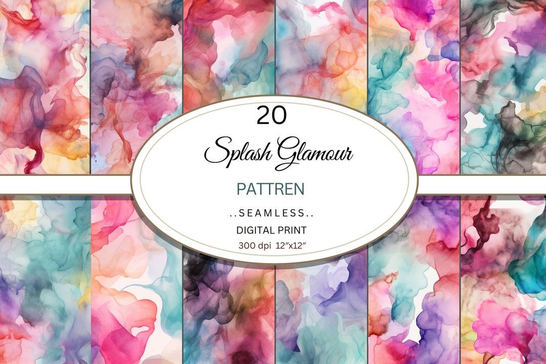 Watercolor Rainbow Digital Paper, Seamless Abstract Pattern (JPG ...