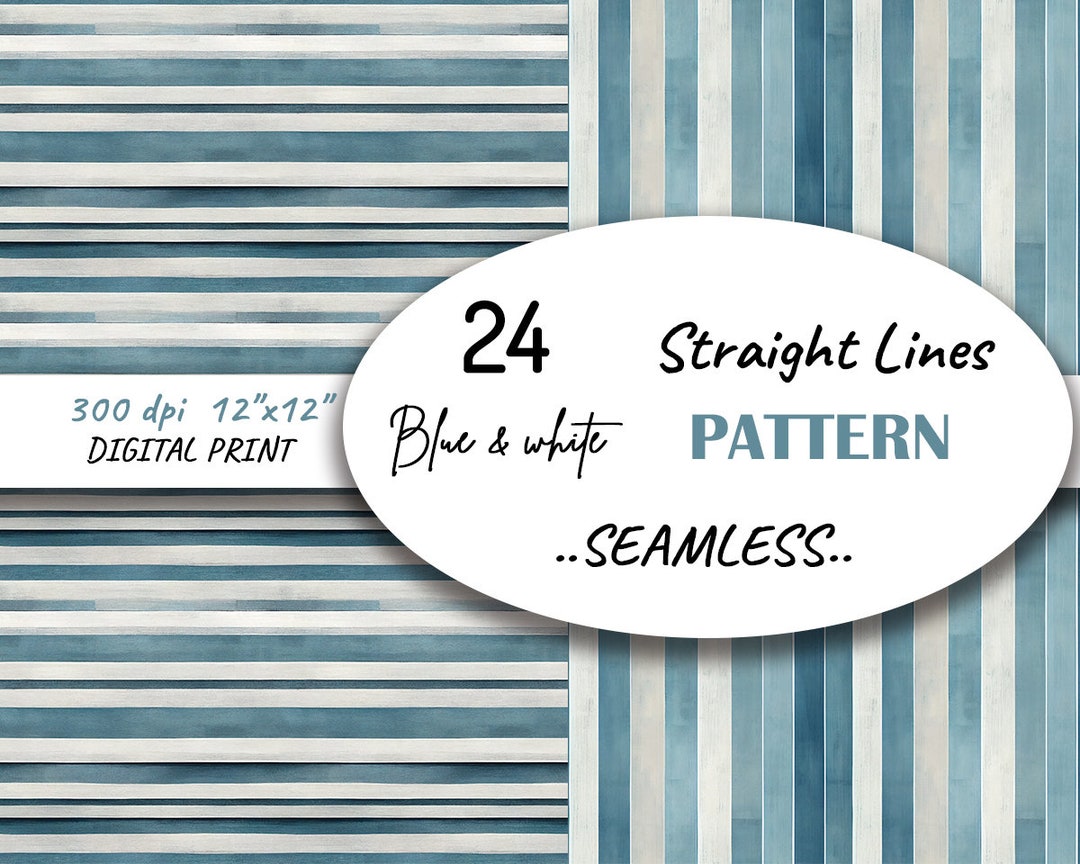 Baby Blue & White Striped Digital Papers, Printable Baby Paper, Baby ...