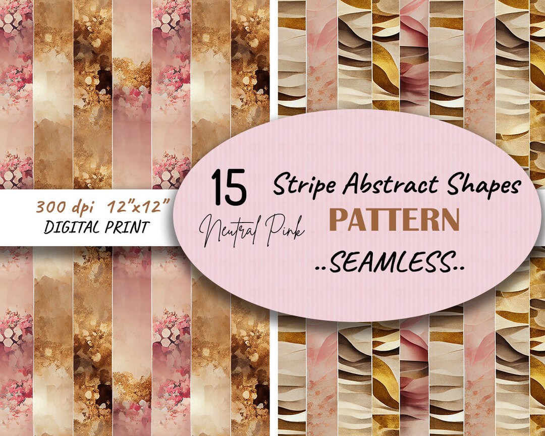 Abstract Pink Rose Gold Digital Paper, Repeating Modern Digital Paper ...