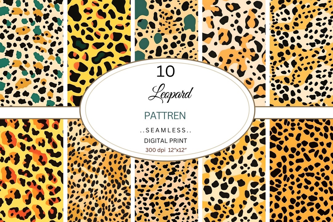 Seamless Cheetah Pattern Colorful Animal Print Leopard - Etsy
