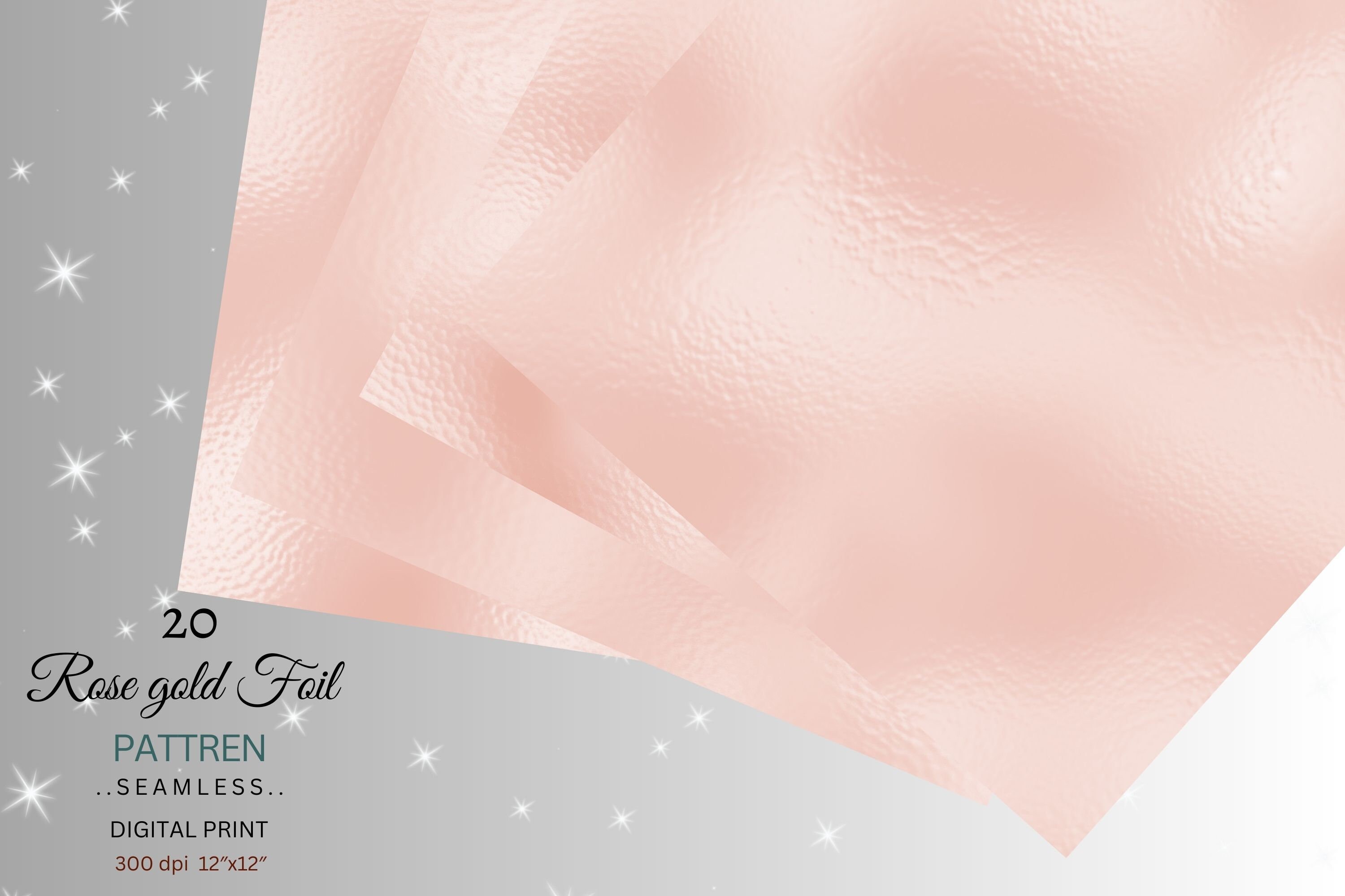 Rose Gold Digital Paper Scrapbook Paper Light Blush Pink - Etsy
