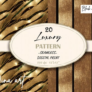 Abstract Gold Digital Paper, Scrapbook Paper, Gold Foil Digital Paper ...