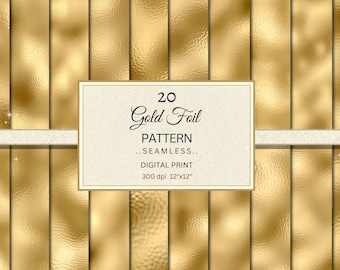 Gold Foil Digital Paper, Seamless Gold Foil Textures, Shimmer Textures ...