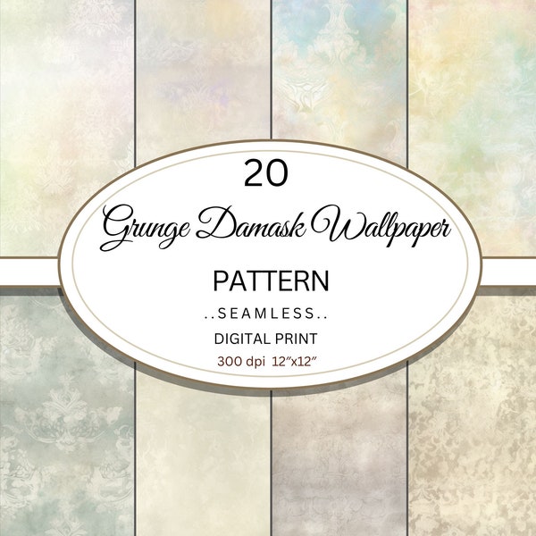 Damask Digital Paper - Etsy