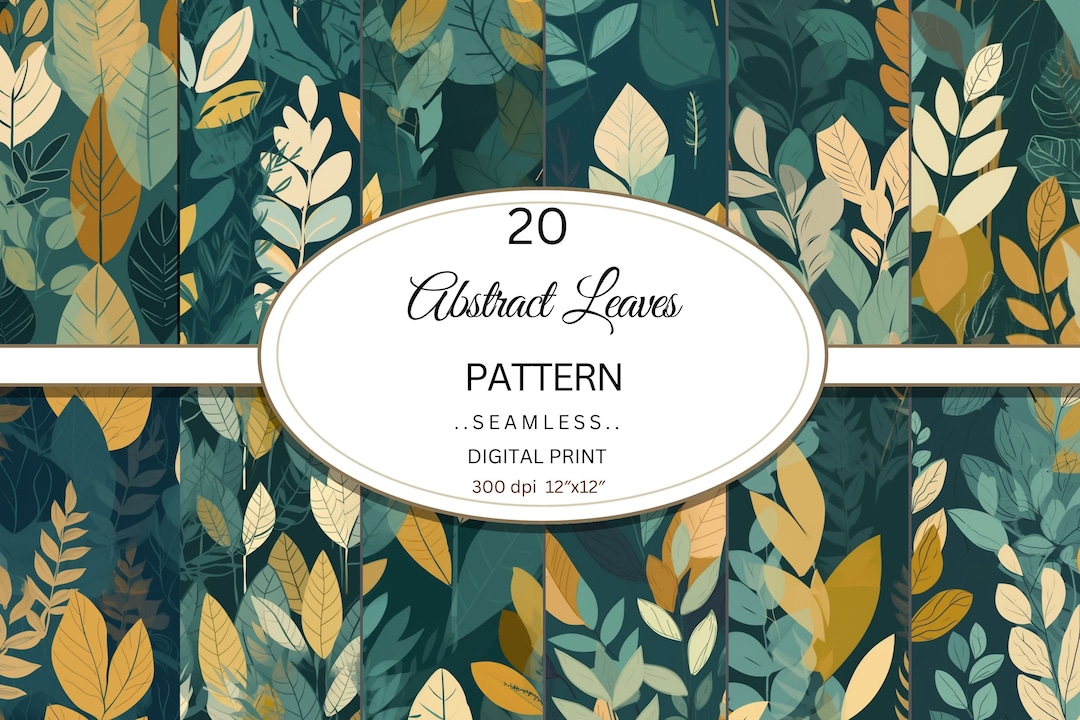 Abstract Dead Leaves in Forest Seamless Digital Paper, Forest Leaves ...