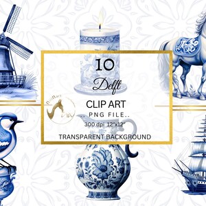 Watercolor Delft Tiles Delft Seamless Patterns Borders and Delft ...