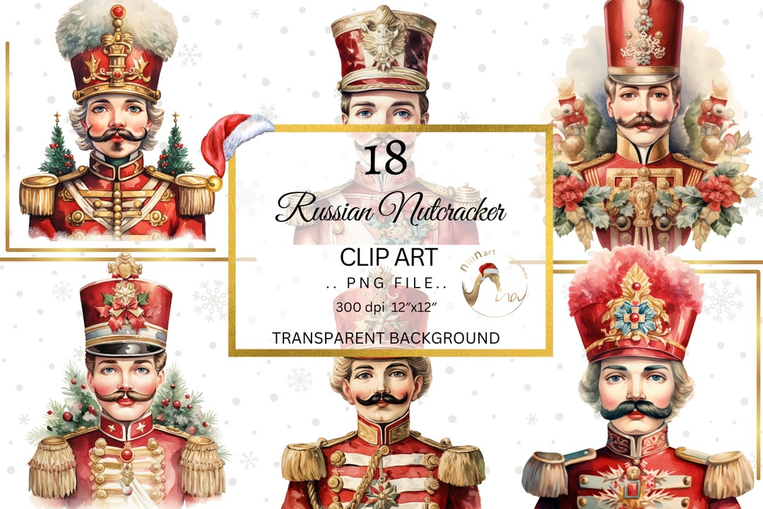 Watercolor Nutcracker Clipart, Watercolor Christmas Nutcracker PNG ...