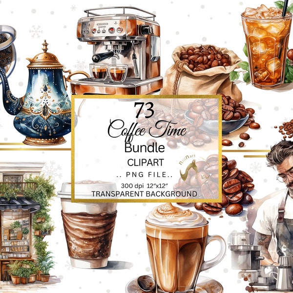Coffee Clipart - Etsy