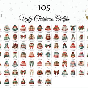 Ugly Christmas Outfits Clipart Bundle, PNG (digital Download) - Etsy