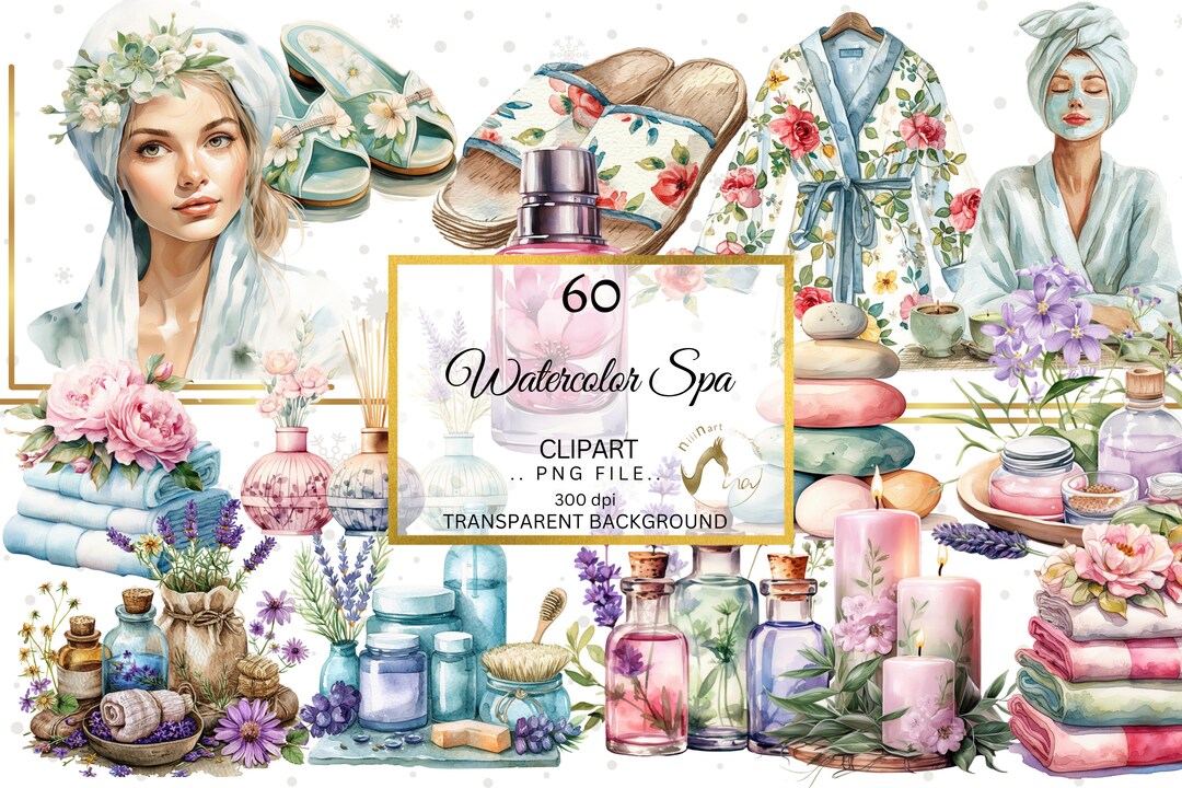 Self Care Clipart, White Woman Clipart, Fitness Clipart, Watercolor ...