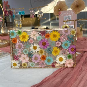 Real Dried Flower Resin Clutch – Spring Wedding Purse - Etsy