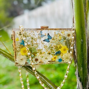 Custom Resin Clutch Purse With Real Dried Flowers - Etsy