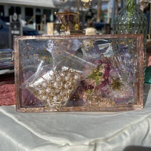 Real Dried Flower Resin Clutch – Spring Wedding Purse - Etsy