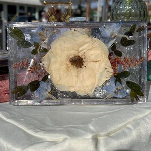 Real Dried Flower Resin Clutch – Spring Wedding Purse - Etsy