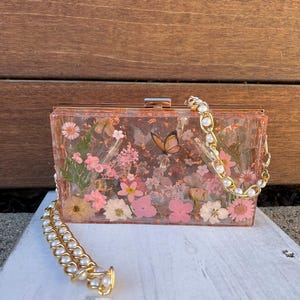 Custom Resin Clutch Purse With Real Dried Flowers - Etsy