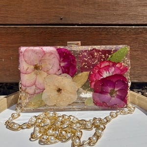 Custom Resin Clutch Purse With Real Dried Flowers - Etsy