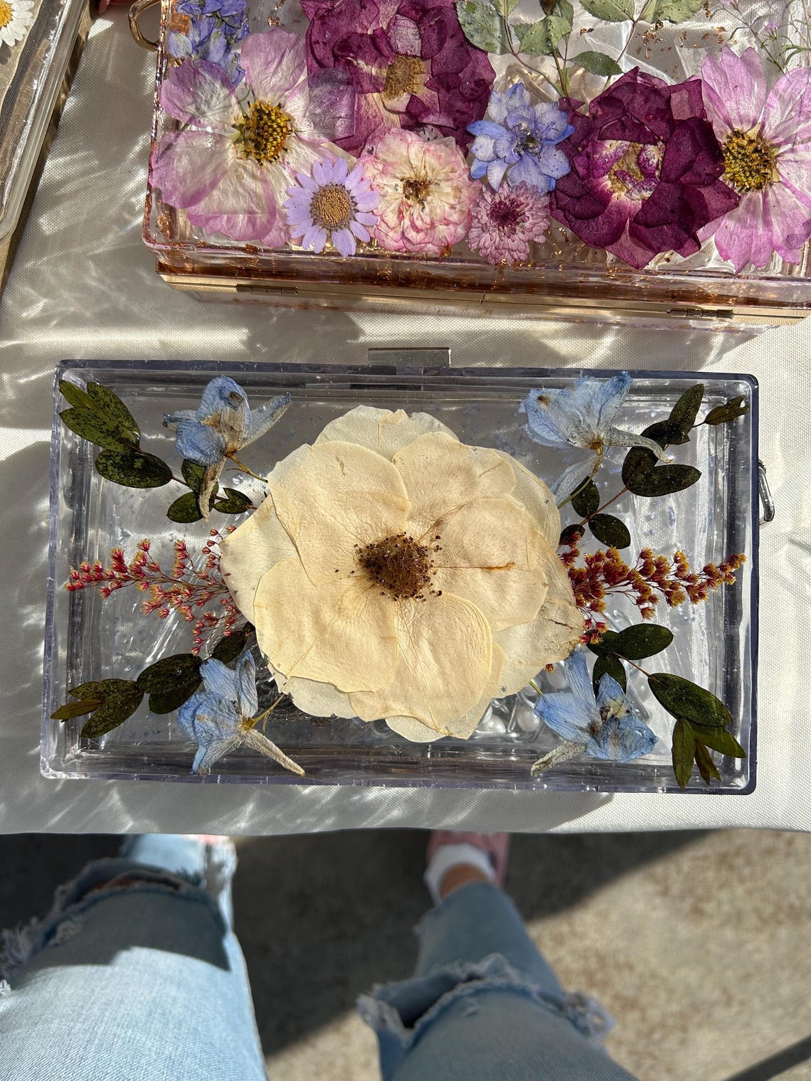 Resin Clutch Purse With Real Dried Flowers— Ready to Ship! - Etsy
