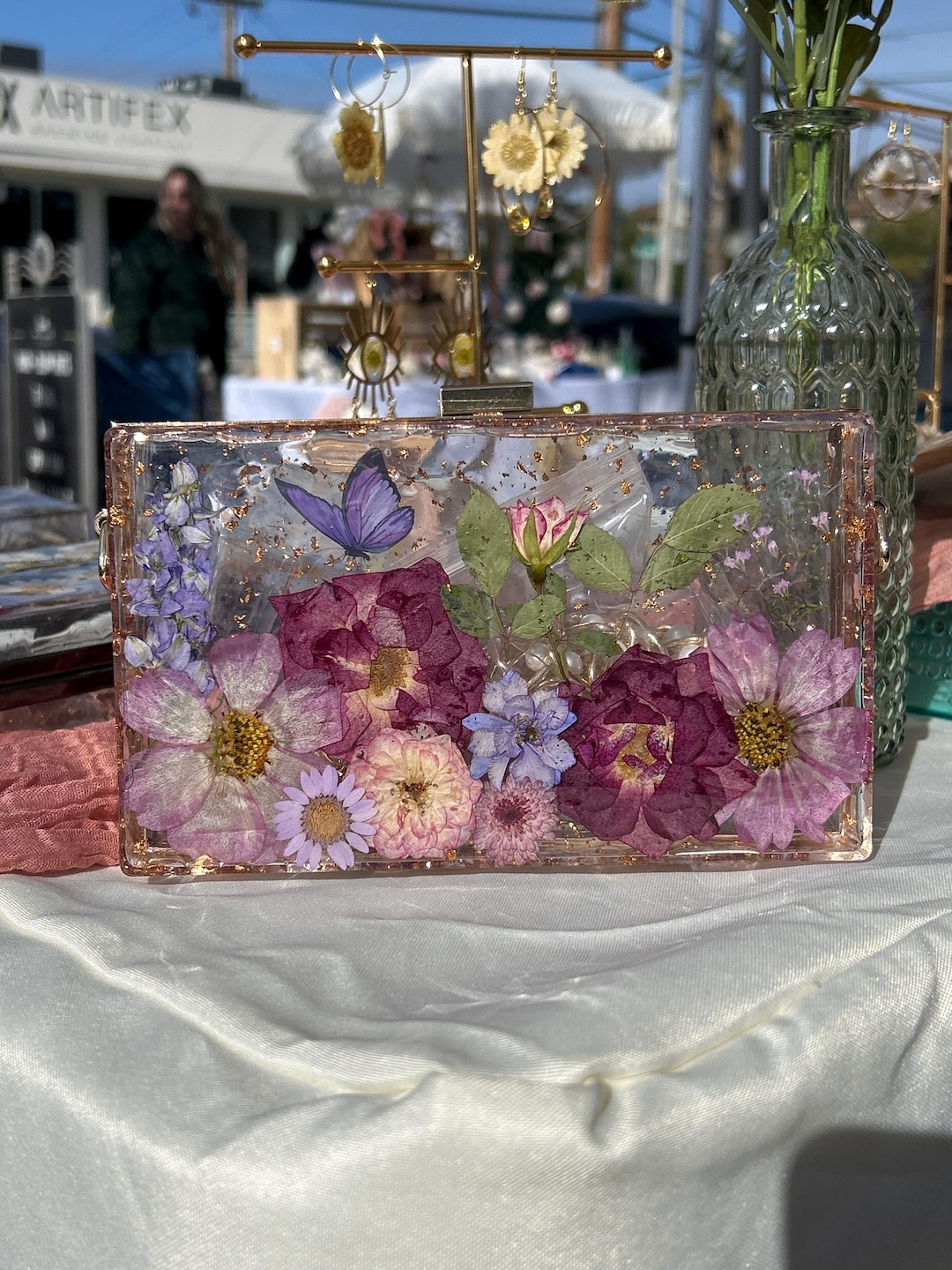Resin Clutch Purse With Real Dried Flowers— Ready to Ship! - Etsy