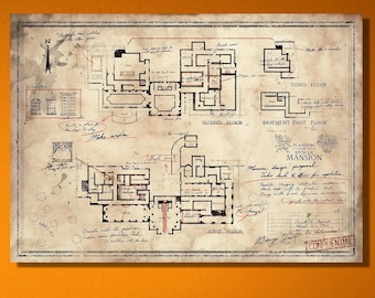 Resident Evil the Spencer Mansion Plan High Quality A1/A2 - Etsy