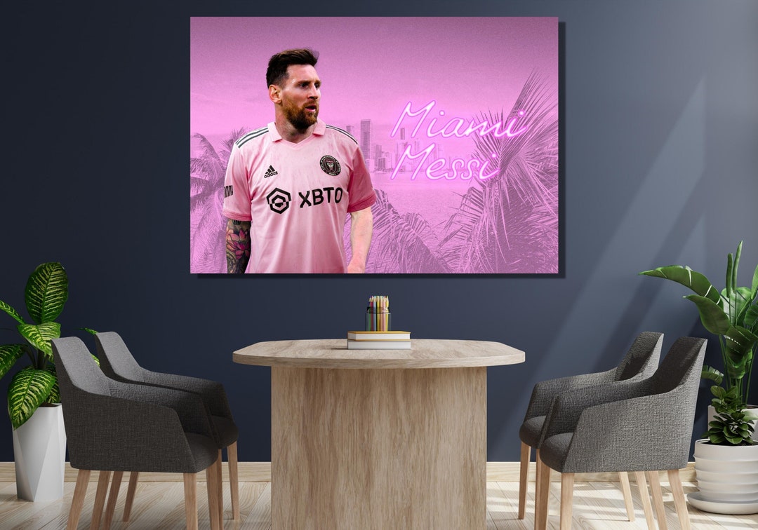 Lionel Messi Wall Art ,interlionel Messi Inter Miami Canvas Wall Art ...