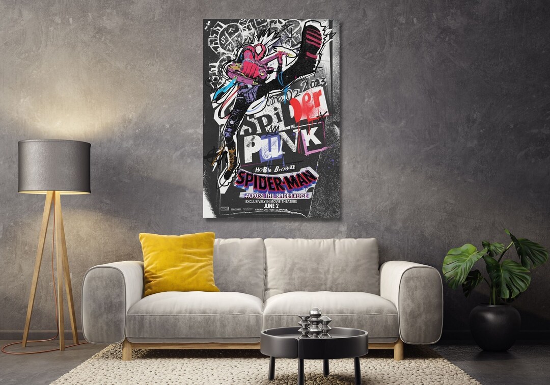 Spider Punk Poster,spider Punk Canvas/spider-man Across the Spider ...