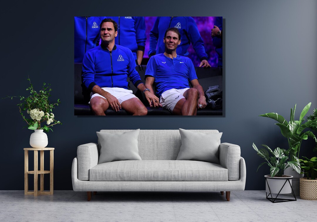 Roger Federer Rafael Nadal Crying Canvas Wall Art,roger Federer Canvas ...