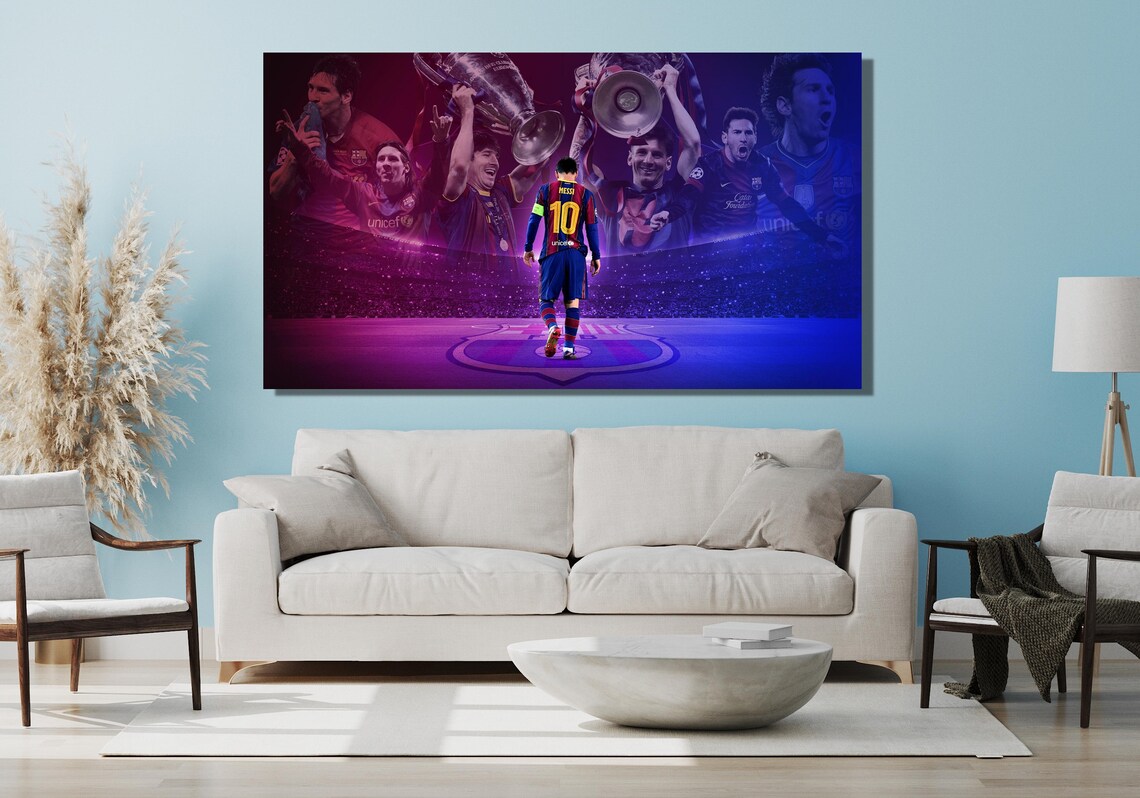 Lionel Messi Posterlionel Messi Wall Artlionel Messi Canvas - Etsy