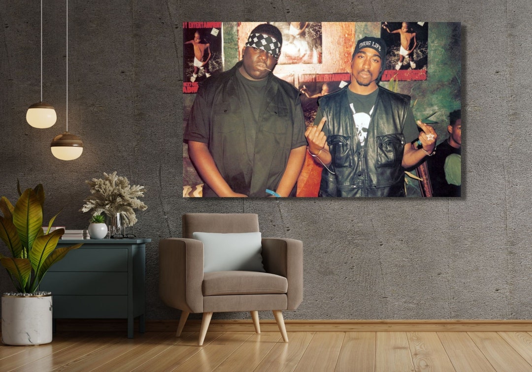 The Legendary Rappers Ready to Hang Canvas Wall Art,poster,tupac Shakur ...