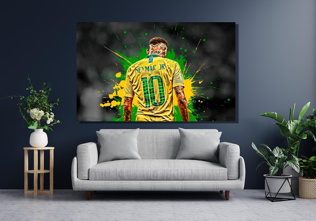Neymar Poster,neymar Canvas Wall Art,neymar Wall Art,neymar Print ...