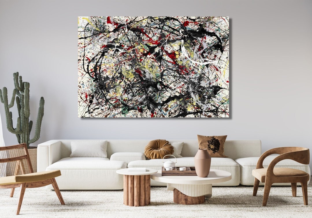 Jackson Pollock Canvas Wall Art,abstract Canvas Wall Decor, Poster,art ...